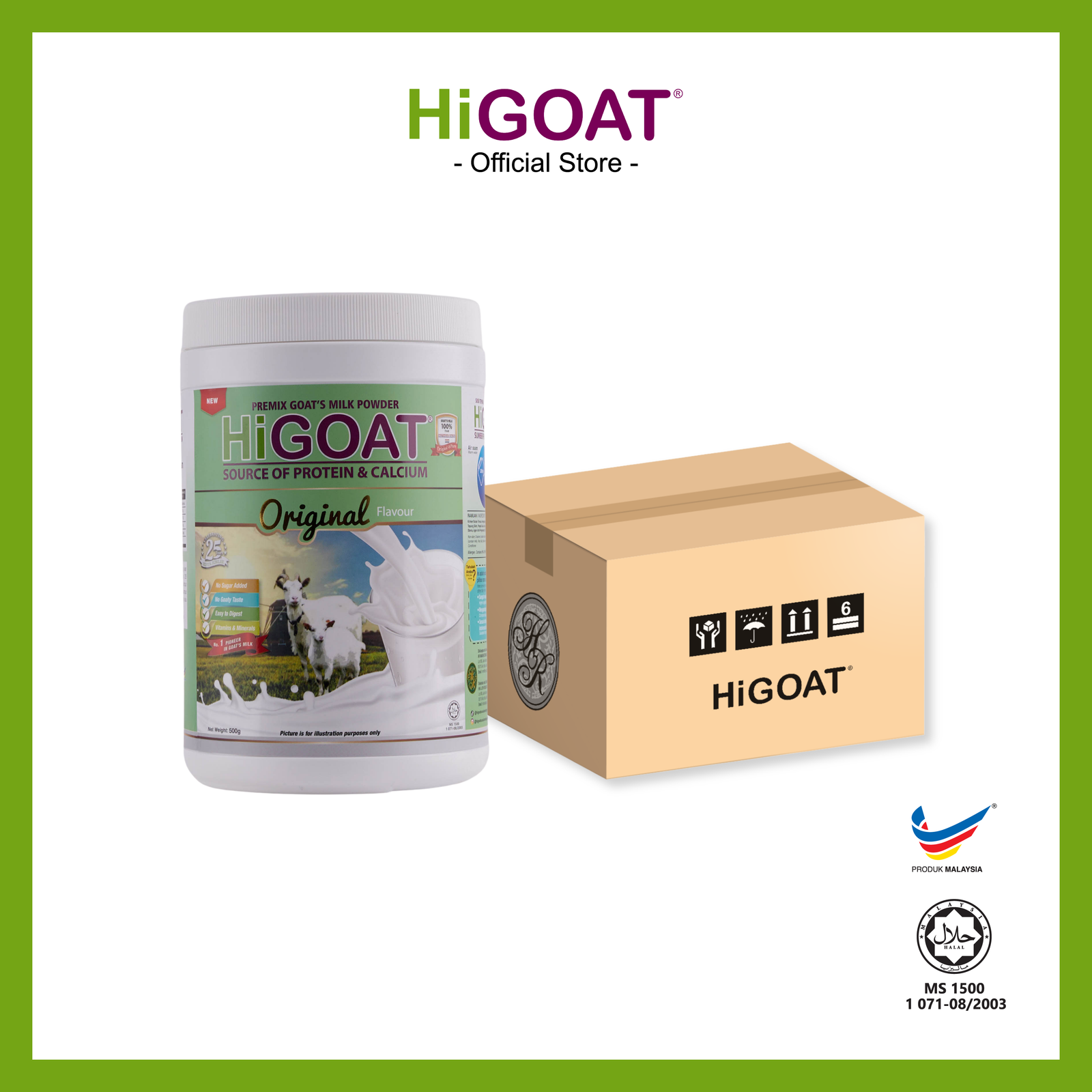 HiGOAT Original Bottle (500g x 15 Bottles/1 Carton) – HiGOAT